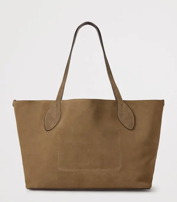Mulberry Suede Tree Tote Bag - Beige