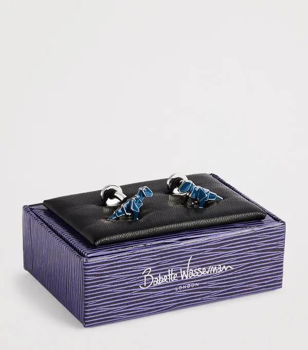 BABETTE WASSERMAN LONDON Origami Dinosaur Cufflinks