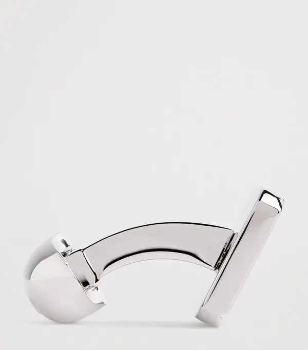 BABETTE WASSERMAN LONDON Rhodium-plated Celtic Onyx Cufflinks