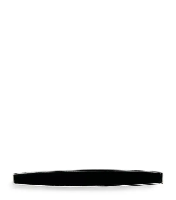 BABETTE WASSERMAN LONDON Rhodium-plated Deco Tie Bar Cufflinks - Black