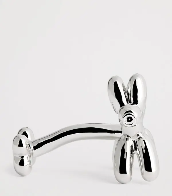 BABETTE WASSERMAN LONDON Rhoium-plated Balloon Dog Cufflinks