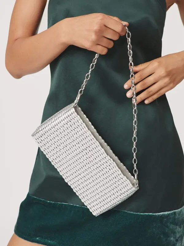 REISS Beaded Shoulder Bag With Removable Strap