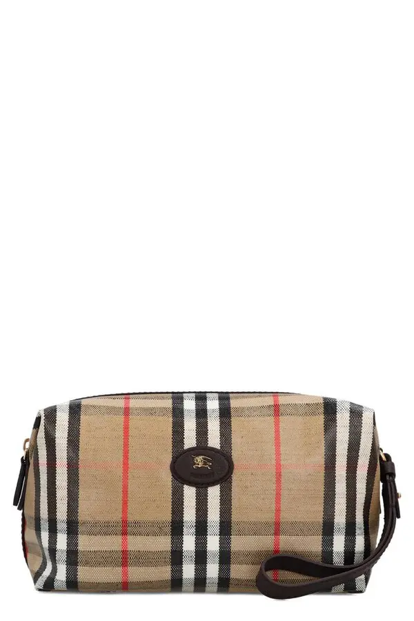 Burberry Highlands Travel Pouch - Beige