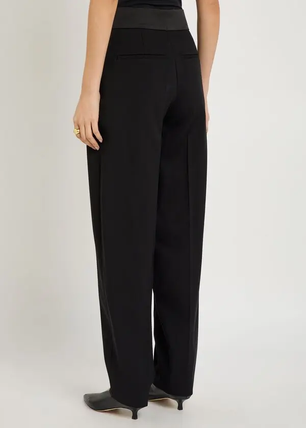 JOSEPH Aix Tapered Stretch-crepe Trousers