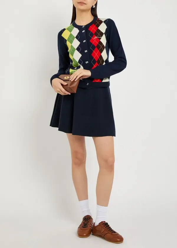 GANNI Wool And Cashmere-blend Mini Skirt