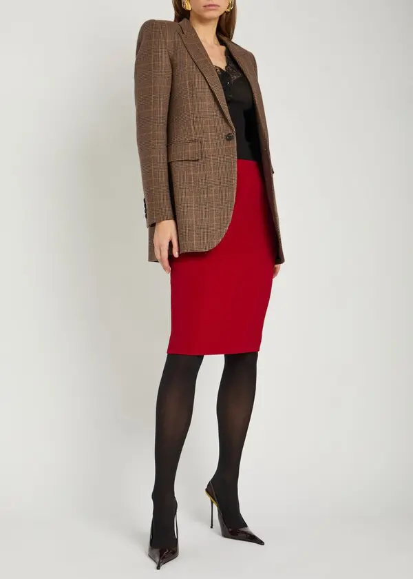 Saint Laurent Houndstooth Wool And Cashmere-blend Blazer