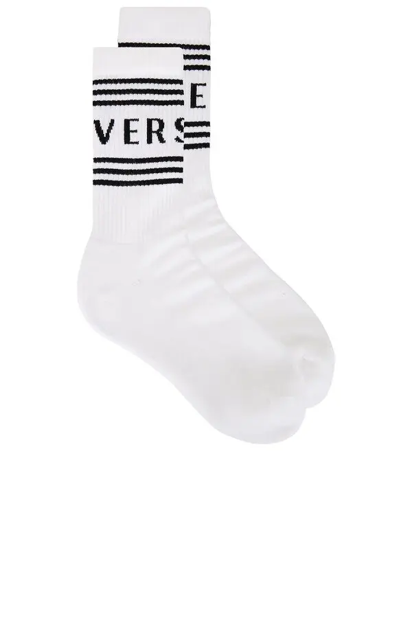 Versace Athletic Socks - White & Black