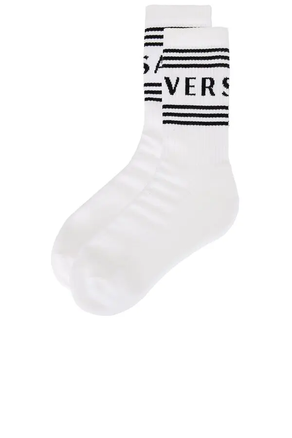 Versace Athletic Socks - White & Black