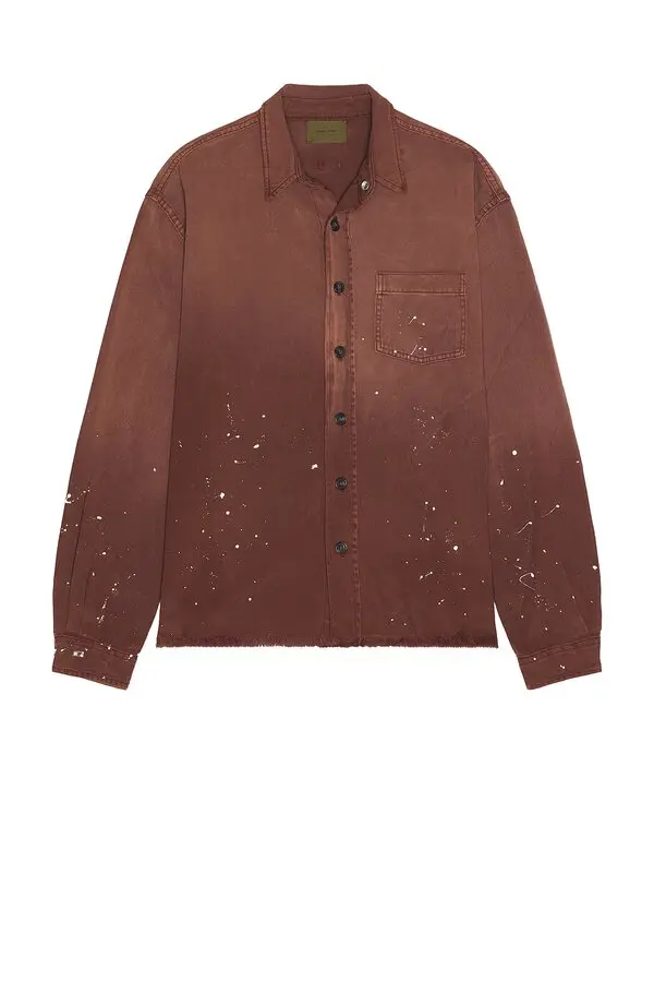 RÉLYK Billy Cropped Shirt In Red