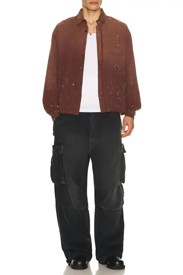 RÉLYK Billy Cropped Shirt In Red