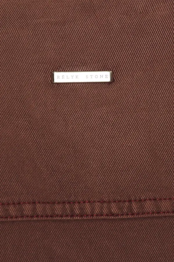 RÉLYK Billy Cropped Shirt - Wine