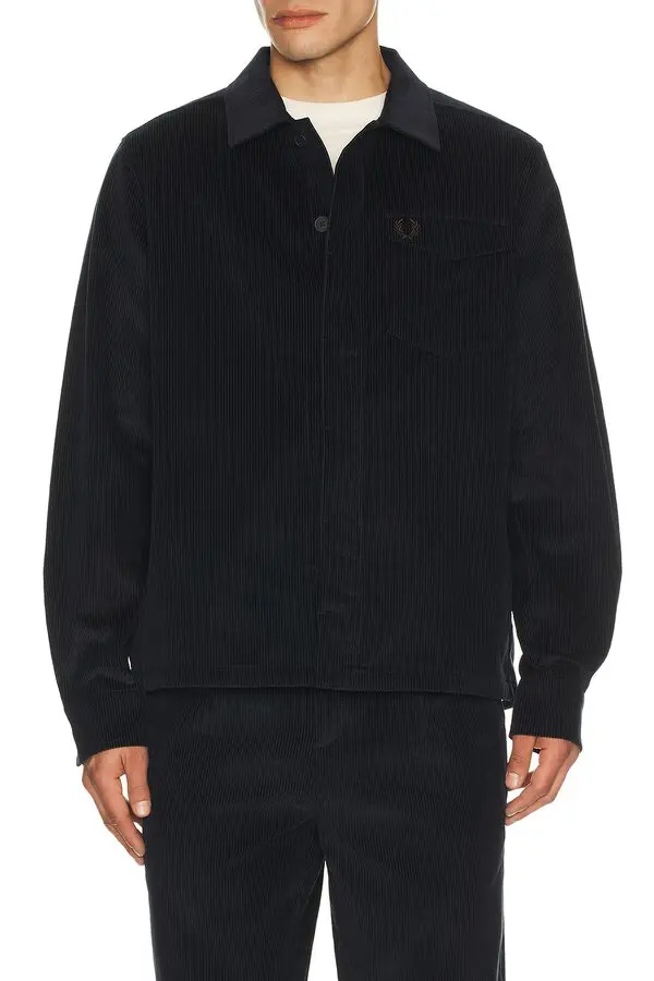 Fred Perry Corduroy Overshirt - Navy