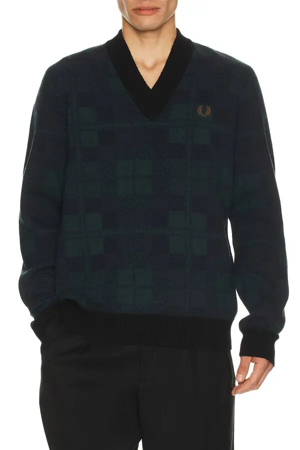 Fred Perry Jumper - Black Watch Tartan