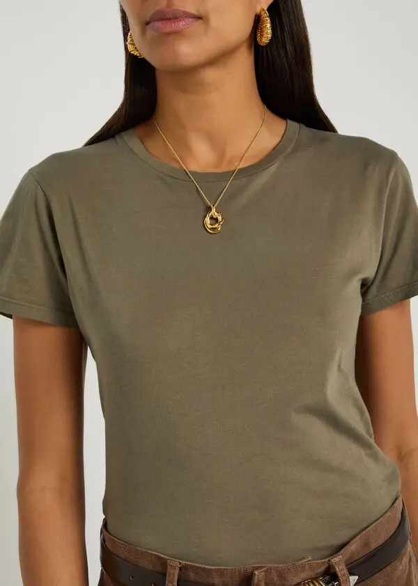 NILI LOTAN Lana Crew-neck Cotton T-shirt