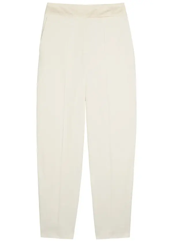 JOSEPH Aix Tapered Trousers - Cream
