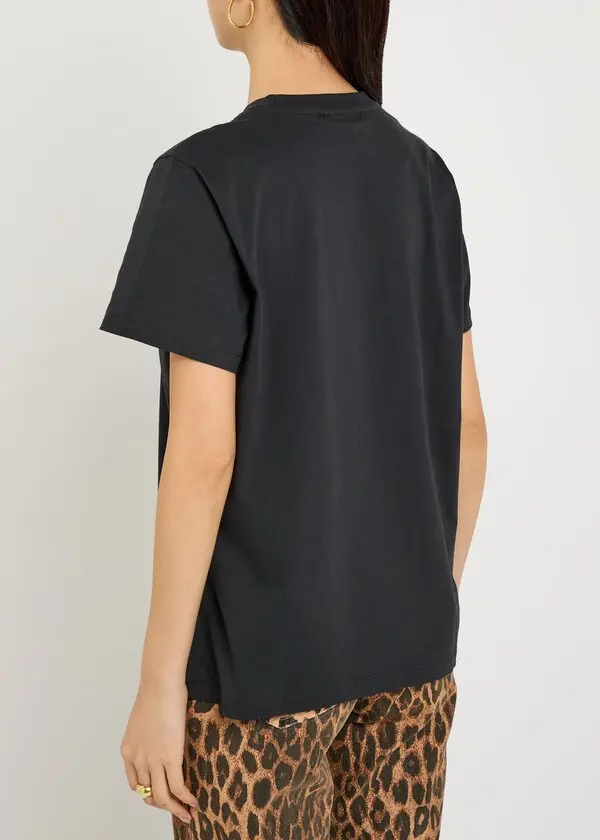 GANNI Graphic Print Cotton T-shirt