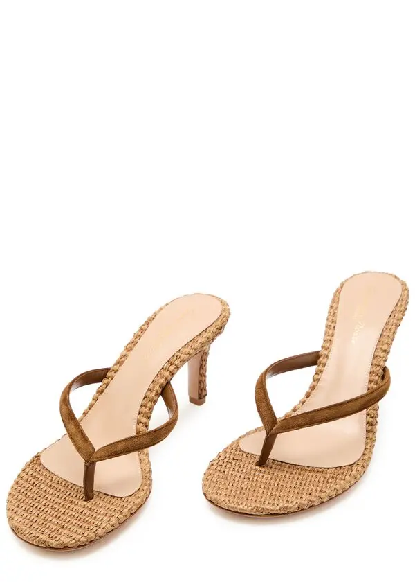 GIANVITO ROSSI Calypso 70 Raffia Sandals