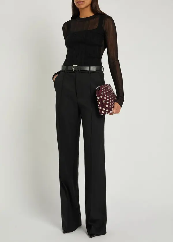 NILI LOTAN Etoile Straight-leg Wool Trousers