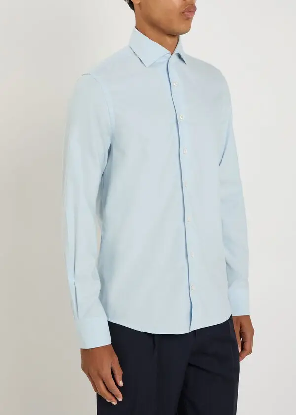 AURELIEN Cotton-blend Shirt - Blue