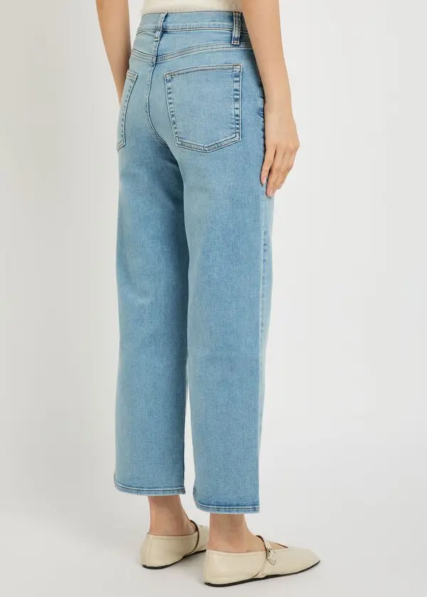 FRAME The Mellow Wide-leg Cropped Jeans