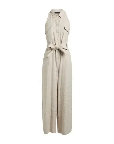 KAOS Jumpsuit In Linen And Viscose - Beige