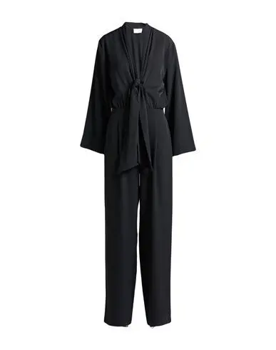 KAOS Crepe Jumpsuit With Tie Fastening - Black