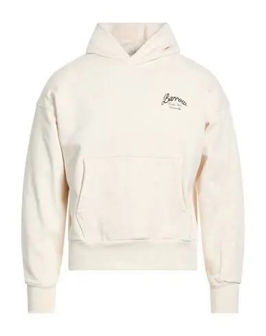 BARROW Solid Cotton Blend Hooded Sweatshirt - White