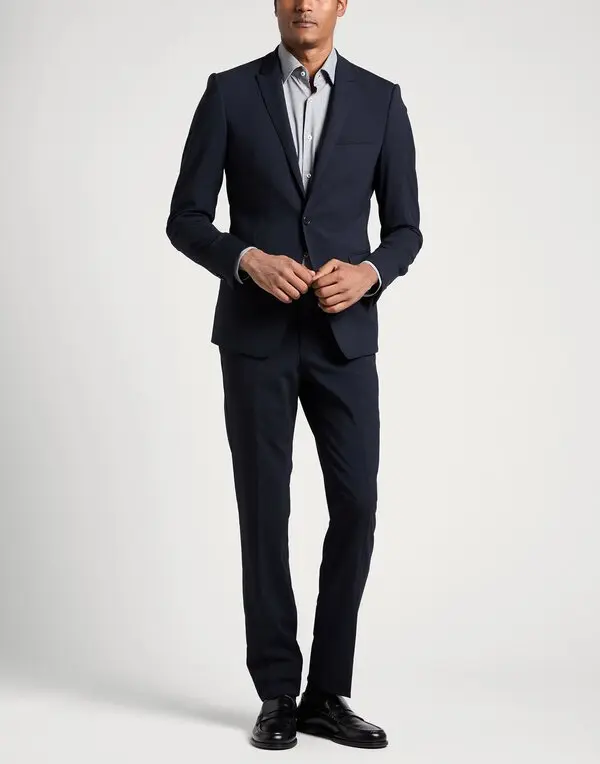 Emporio Armani David Line Suit Size Wool, Elastane - Blue