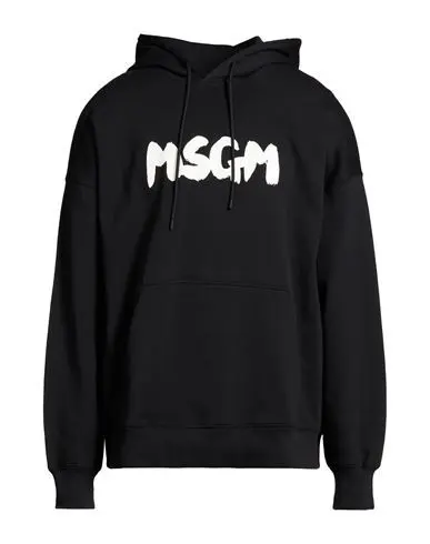 MSGM Cotton French Terry Sweatshirt - Black