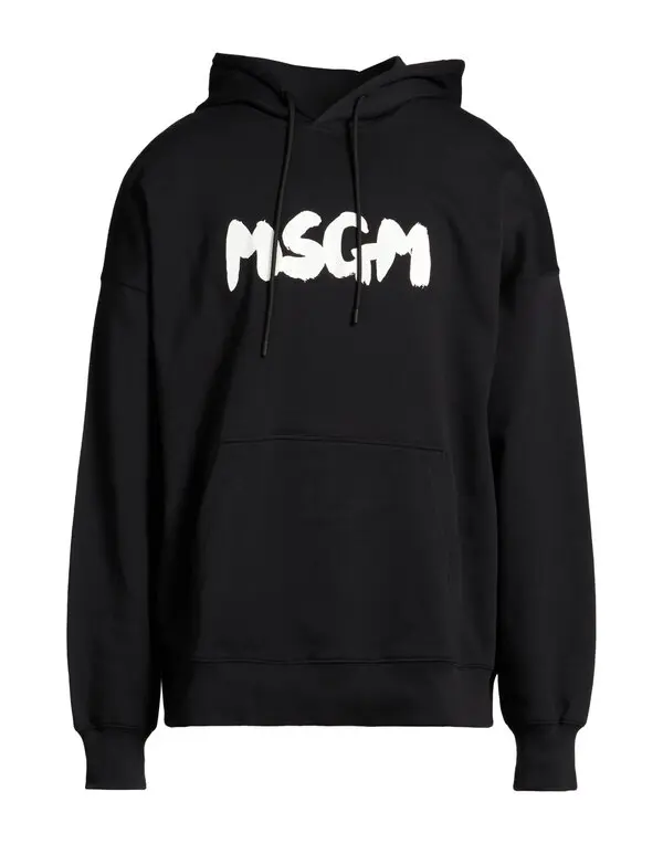 MSGM Cotton French Terry Sweatshirt - Black