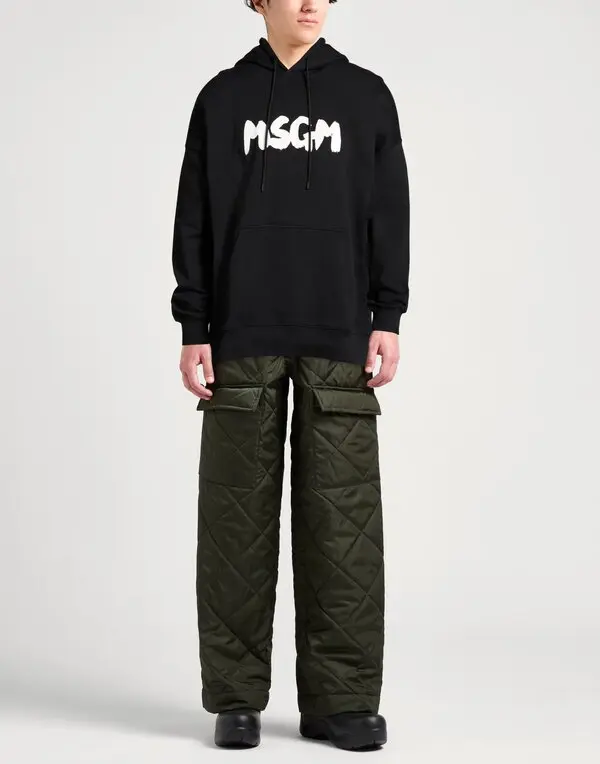 MSGM Cotton French Terry Sweatshirt - Black
