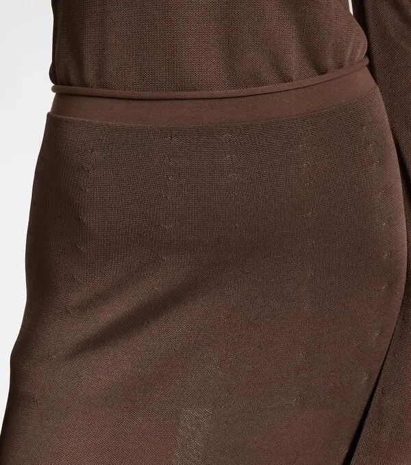 TOM FORD Mesh Maxi Skirt - Brown