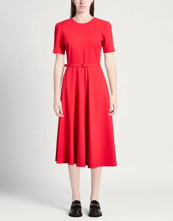 KAOS Midi Flared Twill Dress
