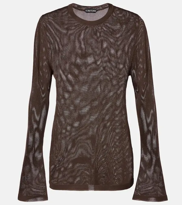 TOM FORD Knitted Top - Brown