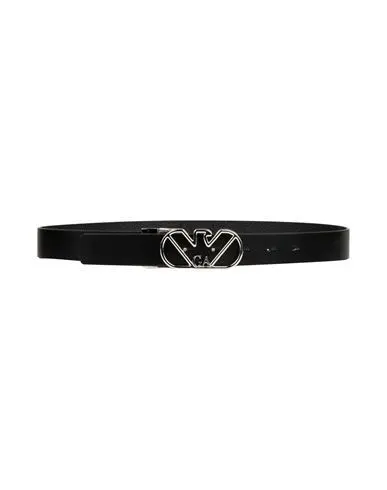 Emporio Armani Leather Belt With Buckle - Black