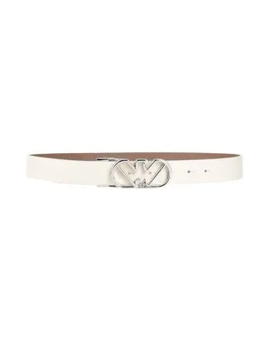 Emporio Armani Leather Belt With Buckle - Off White