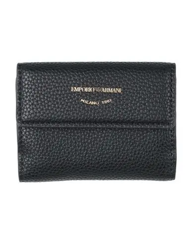 Emporio Armani Wallet Textile Fibers - Black