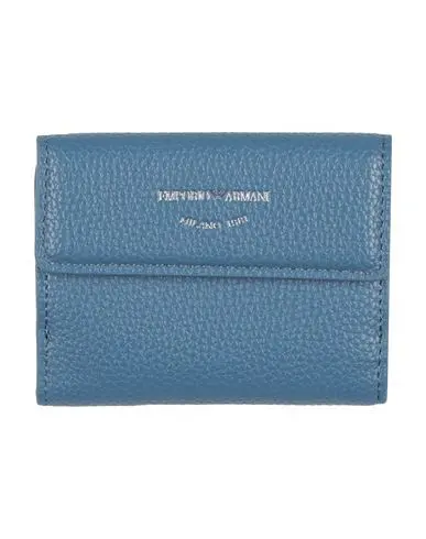 Emporio Armani Wallet Textile Fibers - Blue