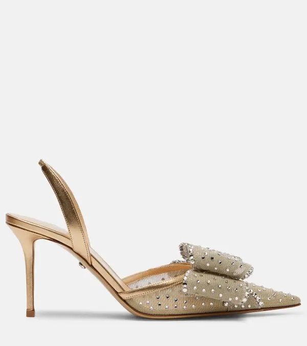 Mach & Mach Le Cadeau 85 Mesh Slingback Pumps