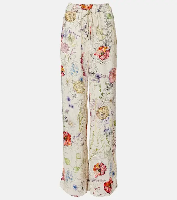 Alexander McQueen Meadow Floral Palazzo Pants