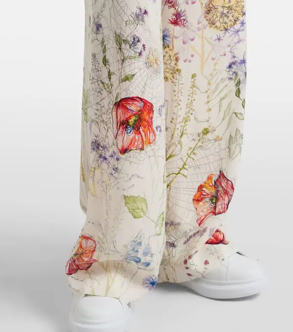 Alexander McQueen Meadow Floral Palazzo Pants