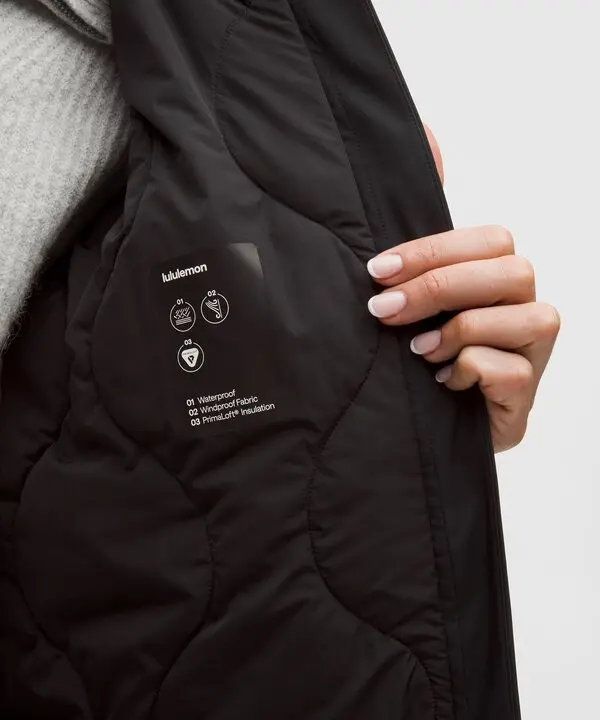 Lululemon Oversized Insulated Rain Coat - Black