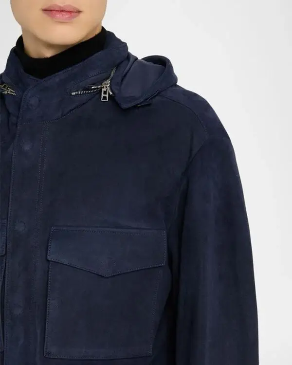 TOM FORD Suede Hooded Field Jacket