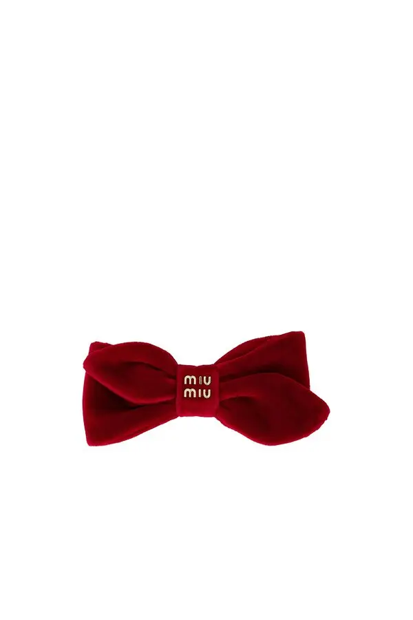 Miu Miu Velluto Hair Clip - Rosso