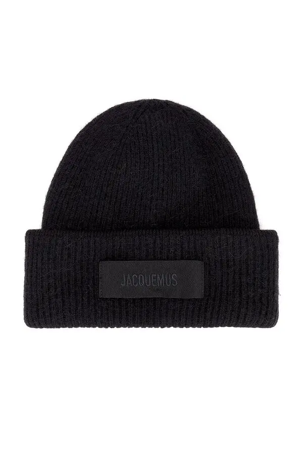 Jacquemus Le Bonnet Gros Grain Beanie - Black
