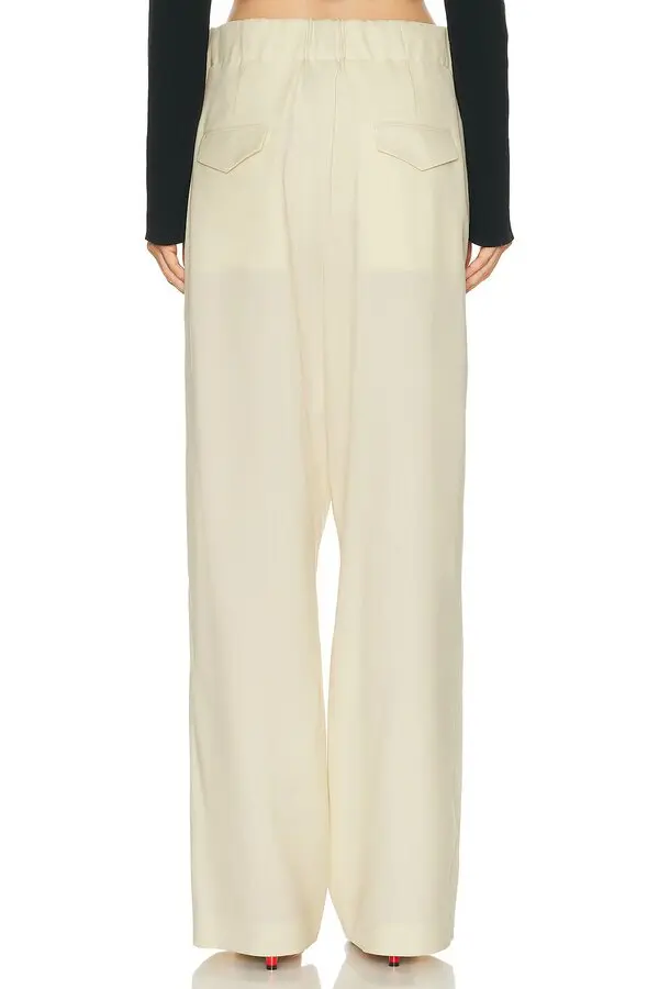 JIL SANDER Wide-leg Trousers - Vanilla