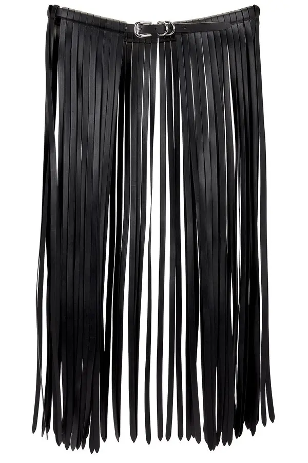 DEHANCHE Fringe Belt - Black & Silver