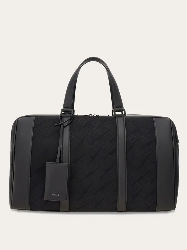 FERRAGAMO Monogram Duffle Bag - Black