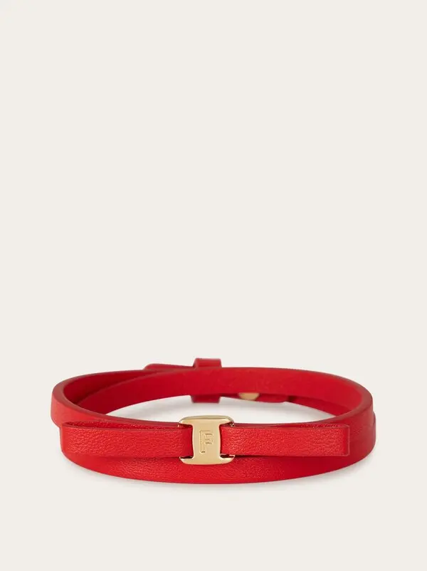 FERRAGAMO Mini Bow Double-wrap Bracelet - Red