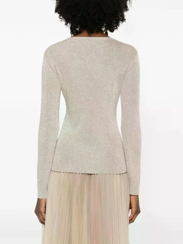 Fabiana Filippi Scoop-neck Long-sleeve Top